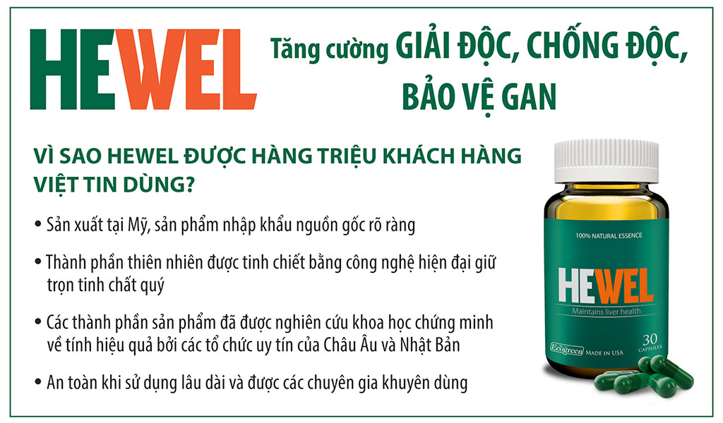 Viên uống HEWEL tăng cường giải độc, chống độc, bảo vệ gan - Hewel