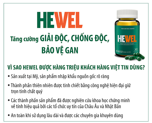 Viên uống HEWEL tăng cường giải độc, chống độc, bảo vệ gan - Hewel